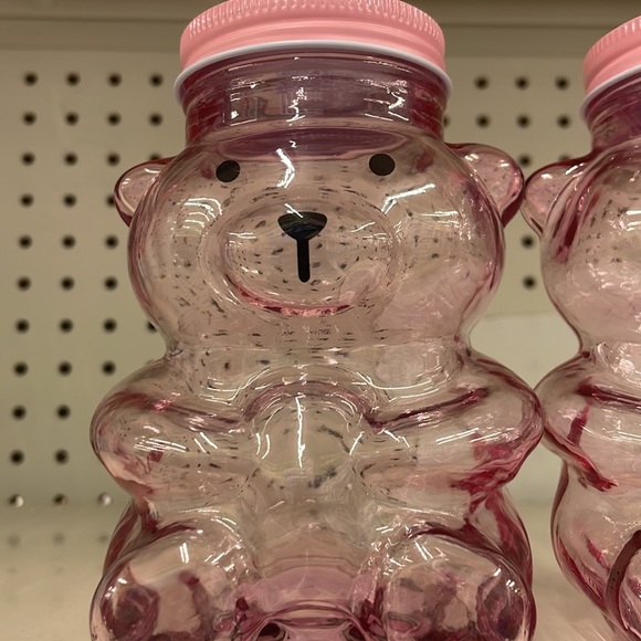 Dining | Viral Valentines Day Big Glass Bear Container Pink Clear Jar 2 ...